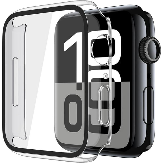 2 Pack Tempered Glass Case Compatible for Apple Watch Series 10 (2024 ...