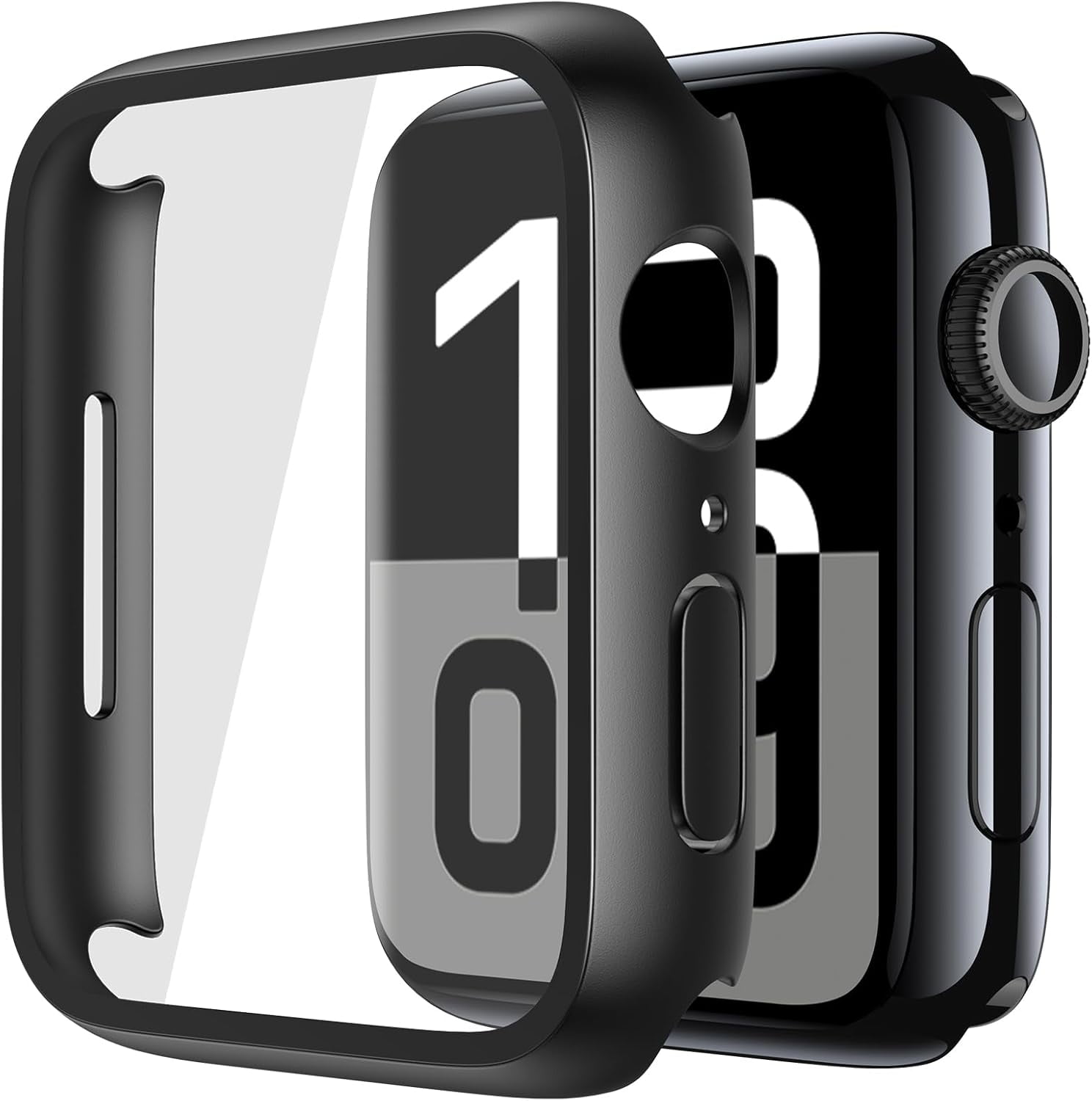 2 Pack Tempered Glass Case Compatible for Apple Watch Series 10 (2024 ...