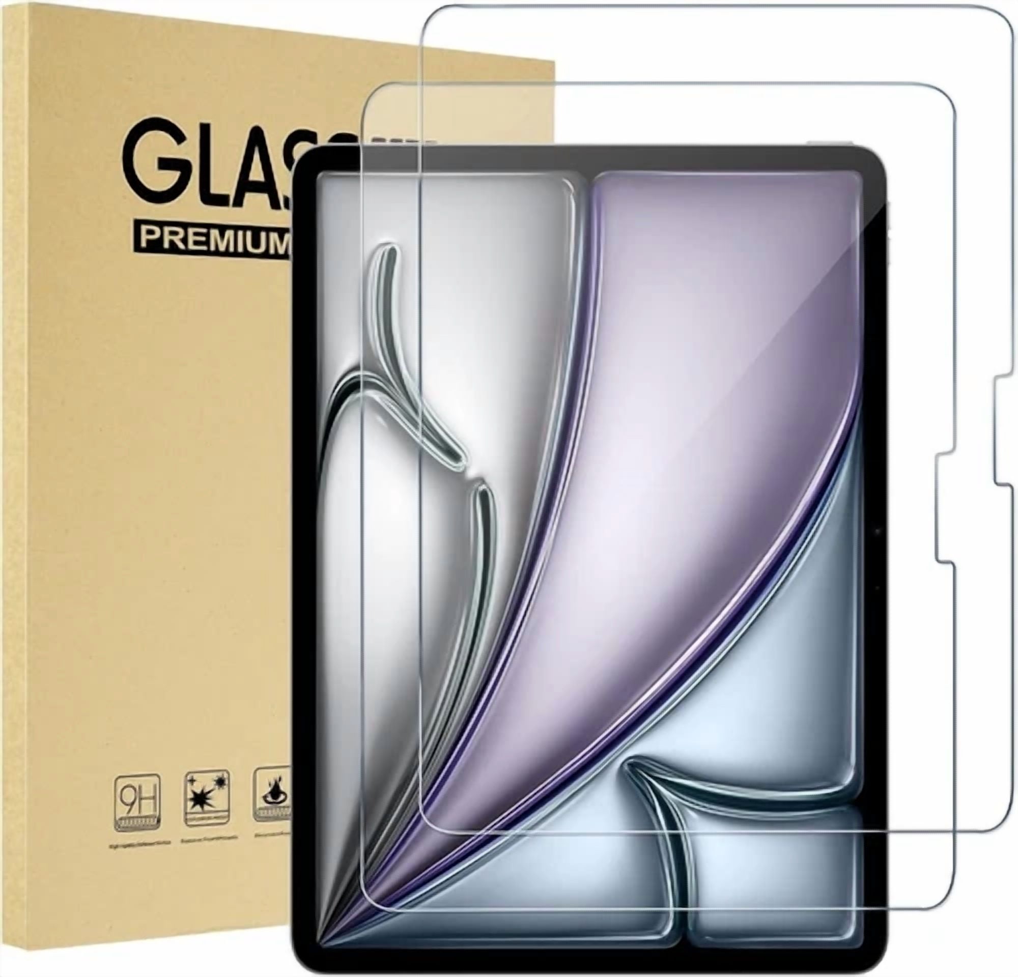 (2 Pack) Tempered Glass For iPad Air 11-Inch M3/M2 (2025/2024) Screen ...