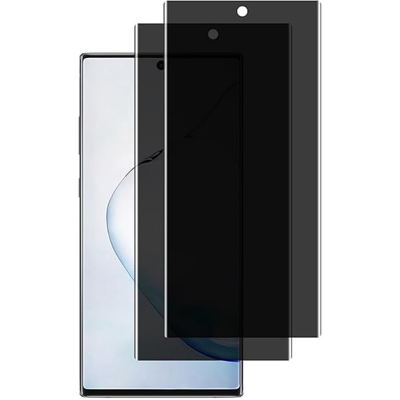 2 Pack Tempered Glass for Samsung Galaxy Note 10 Plus Privacy Screen ...