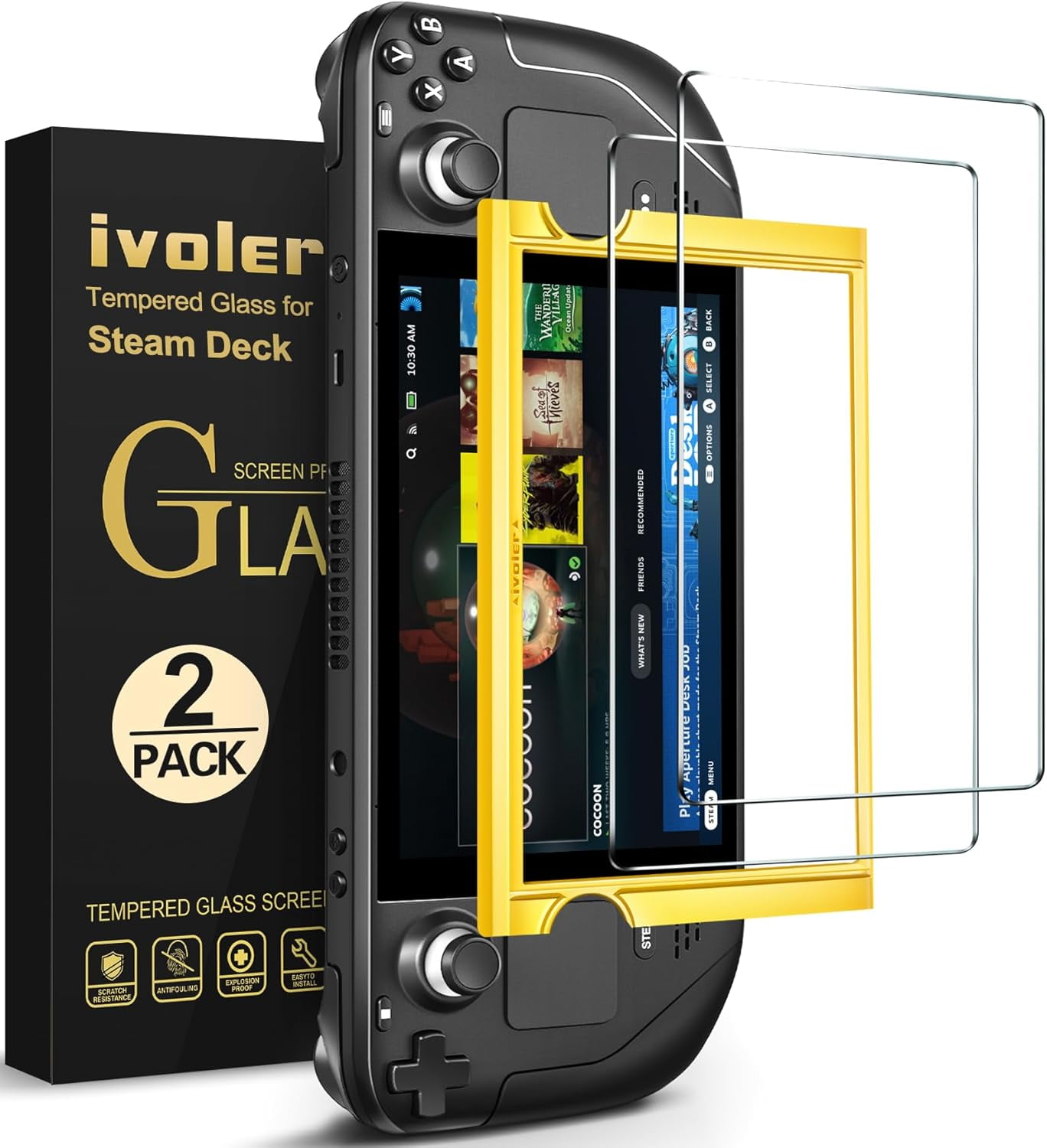 [2 Pack] Tempered Glass Screen Protector Designed for Steam Deck 7 ...