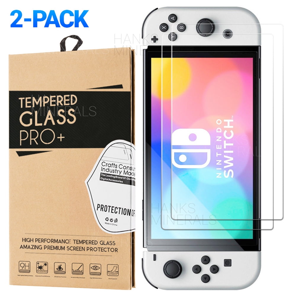 2-Pack Tempered Glass Screen Protector For Nintendo Switch OLED ...