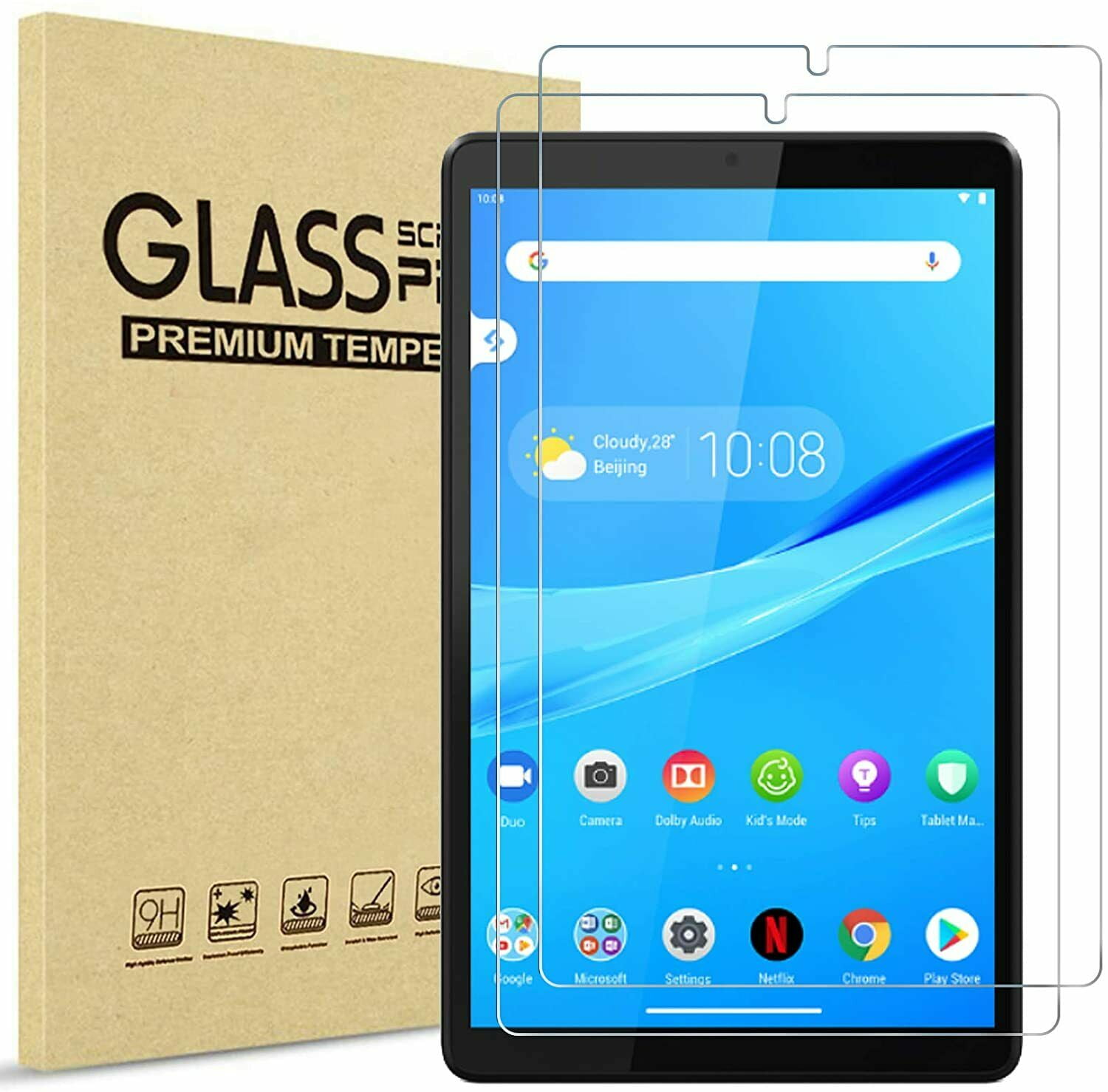 (2 Pack) Tempered Glass Screen Protector for Lenovo Tab M8, EpicGadget ...