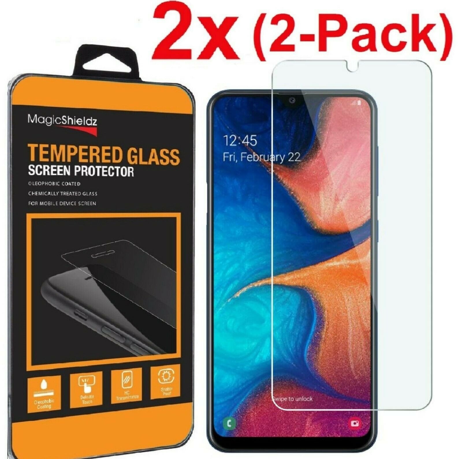 MagicShieldz 2-Pack Tempered Glass Screen Protector for Samsung Galaxy ...