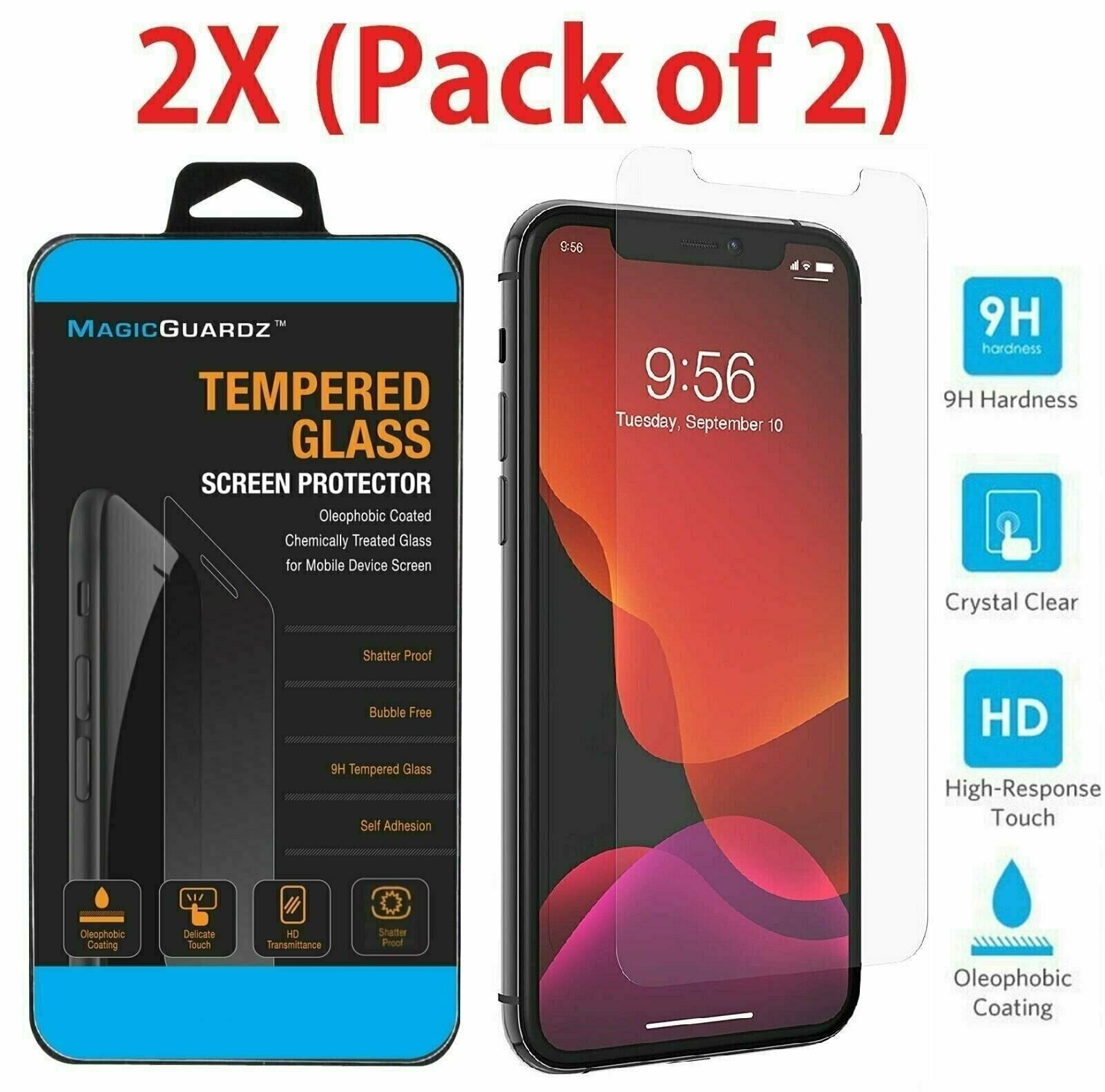 2-Pack Tempered Glass Screen Protector for iPhone 12 Mini - Walmart.com