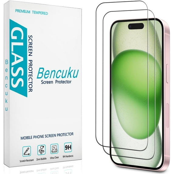 (2 Pack) Tempered Glass for iPhone 15 Plus 6.7 inch Screen Protector ...