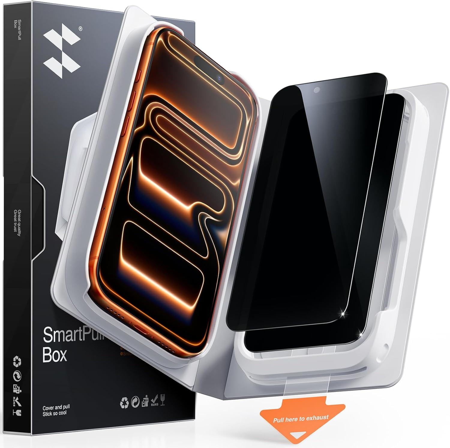 2 Pack Tempered Glass for iPhone 17 Pro Privacy Screen Protector ...