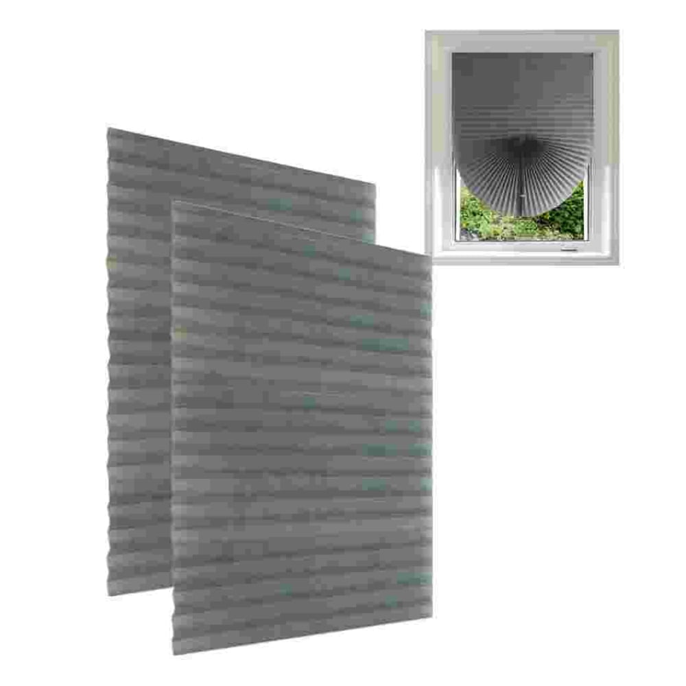 2 Pack Temporary Blackout Paper Shades for Windows,Paper Pleated Blinds ...