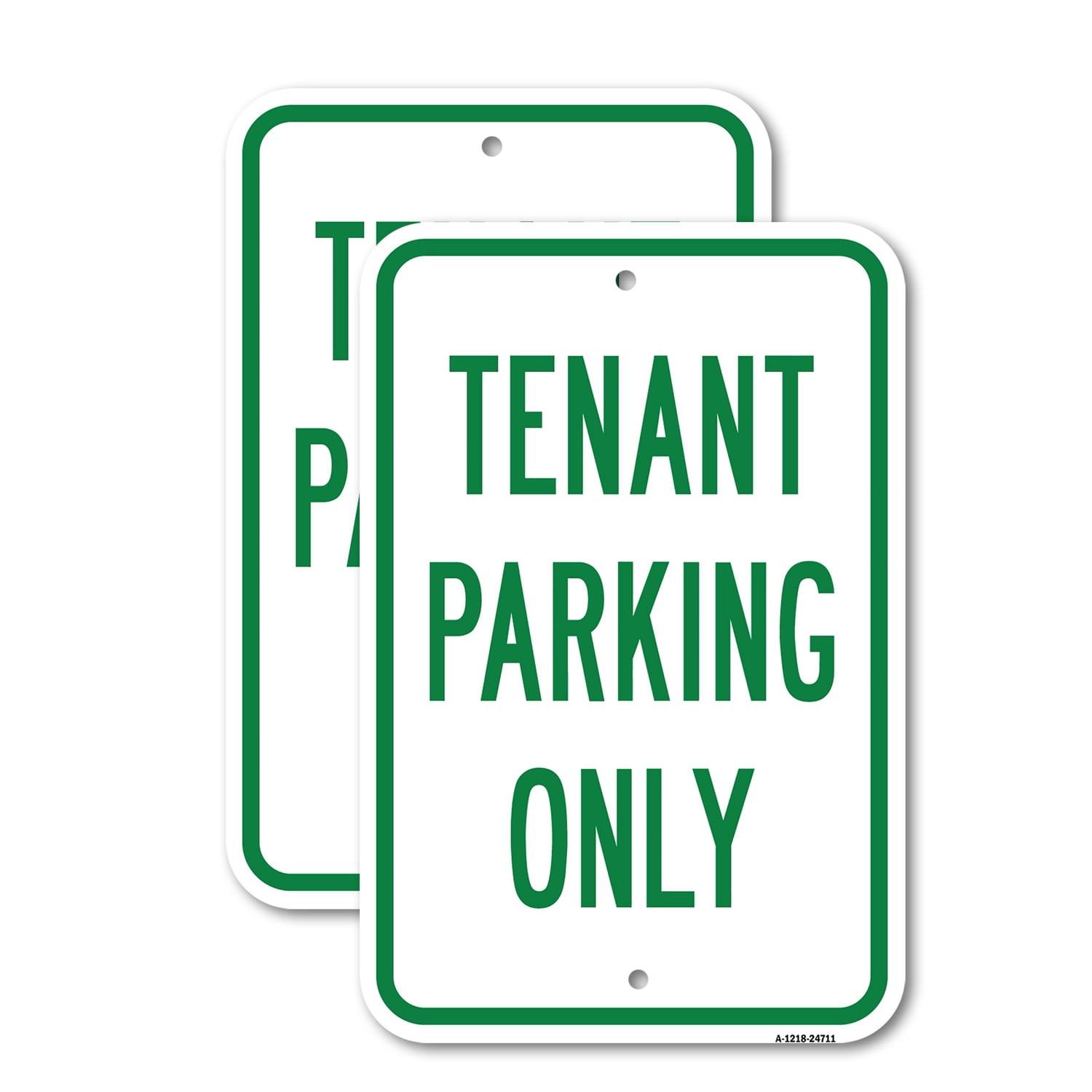 (2 Pack) Tenant Parking Only | 12" X 18" Heavy-Gauge Aluminum Sign ...