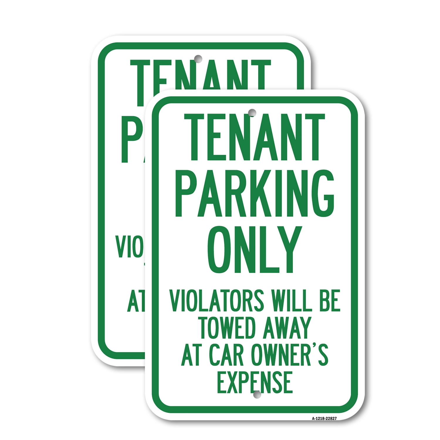 (2 Pack) Tenant Parking Only Violators Will Be Towed Away at Car Owner ...