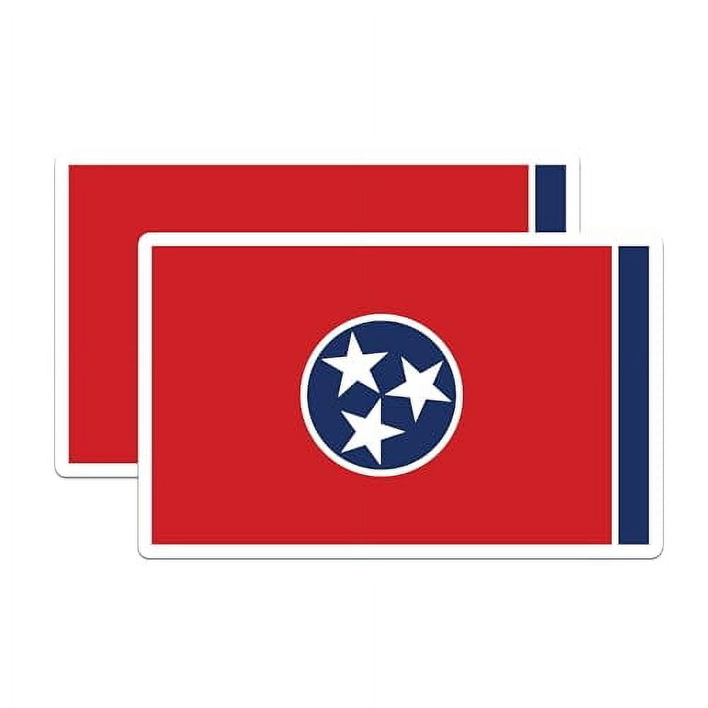 (2 Pack) Tennessee State Flag Stickers - TN State Flag Sticker - Choose ...