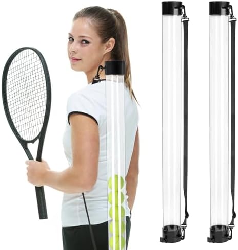 2 Pack Tennis Ball Pick Up Tube with Strap, Tennis Ball Tube Picker ...