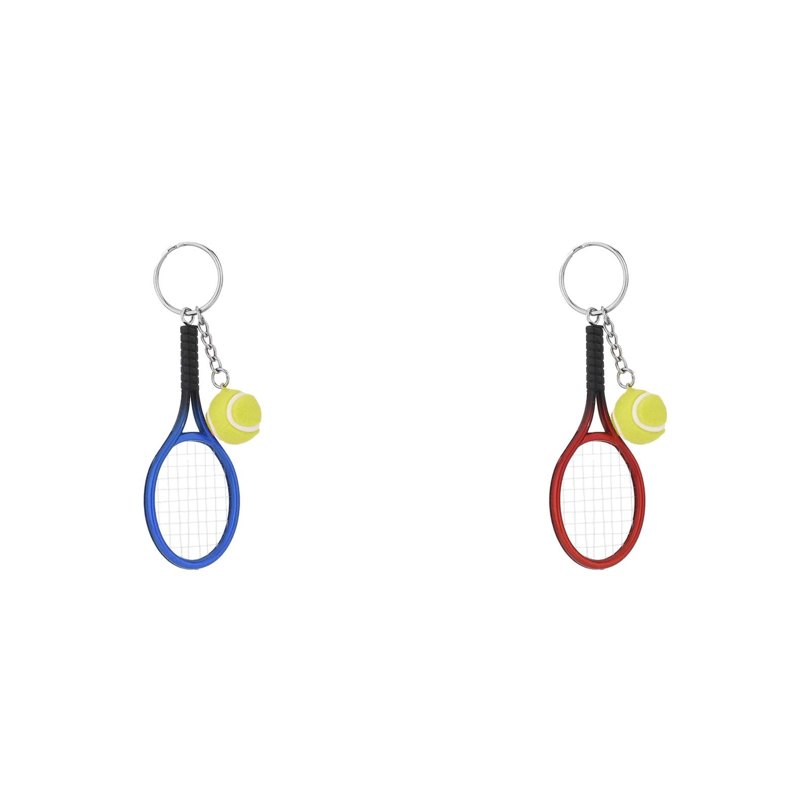 2-Pack,Tennis Keychain Mini Tennis With Keychain Key Ring Key Ring ...
