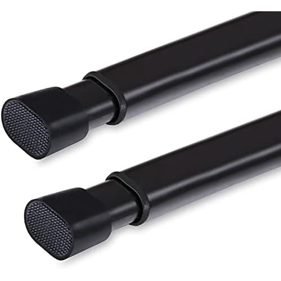 2 Pack Tension Rod Oval Spring Tension Curtain Rod Adjustable 22 to 36 ...