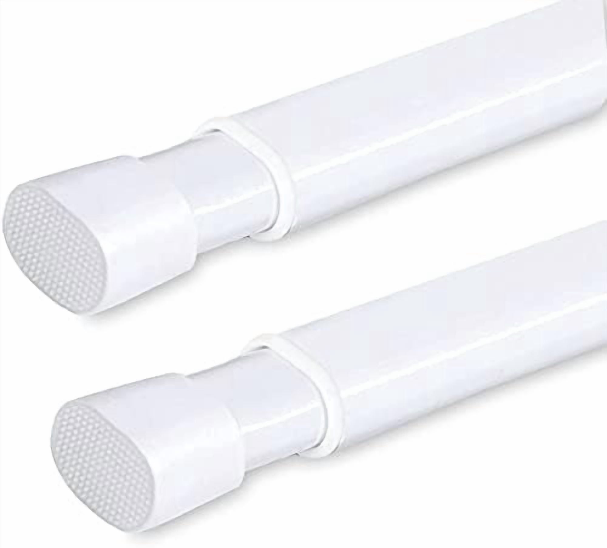 2 Pack Tension Rod Oval Spring Tension Curtain Rod Adjustable 22 to 36 ...