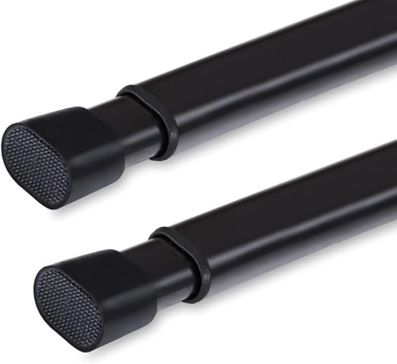 2 Pack Tension Rod Oval Spring Tension Curtain Rod Adjustable 36 to 60 ...