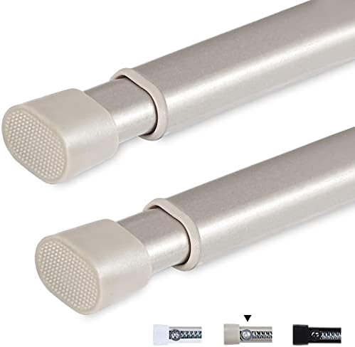 2 Pack Tension Rod Oval Spring Tension Curtain Rod Adjustable 36 to 60 ...