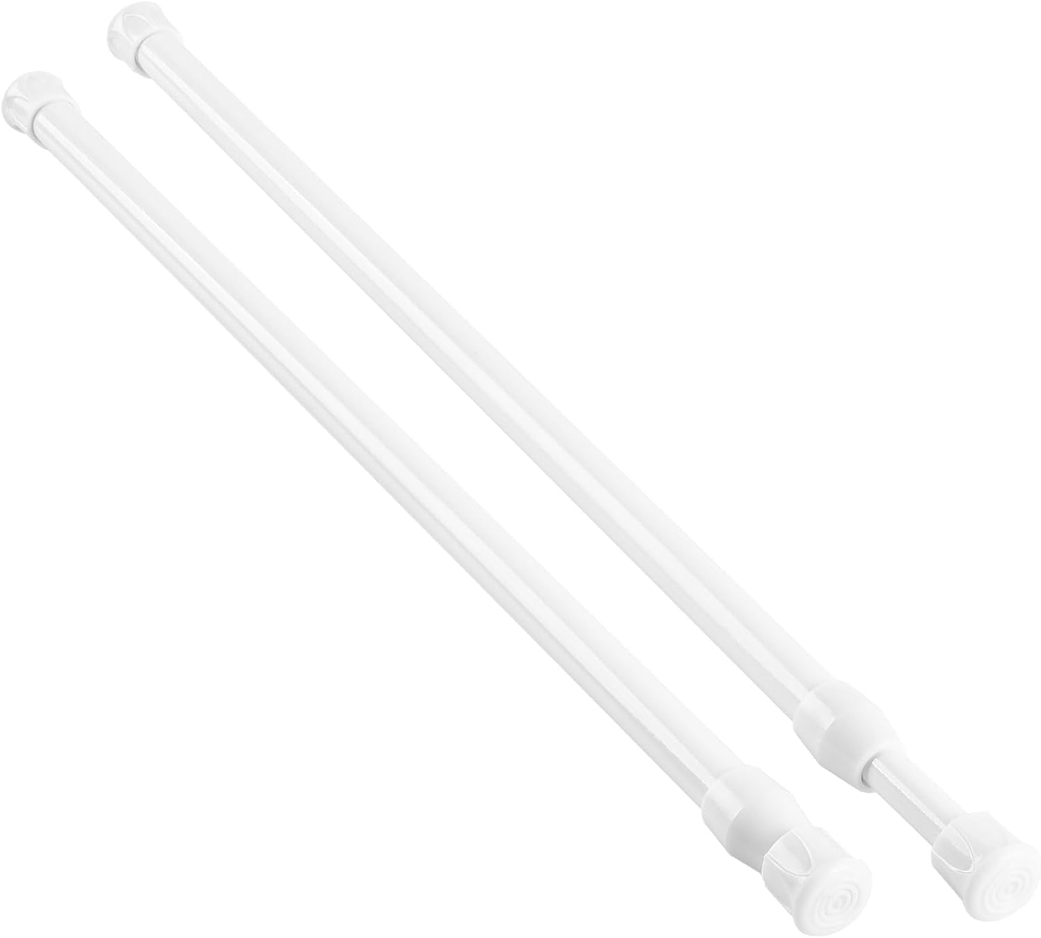 2 Pack Tension Rods 16 to 28 Inches, No Tools Spring Loaded Curtain ...