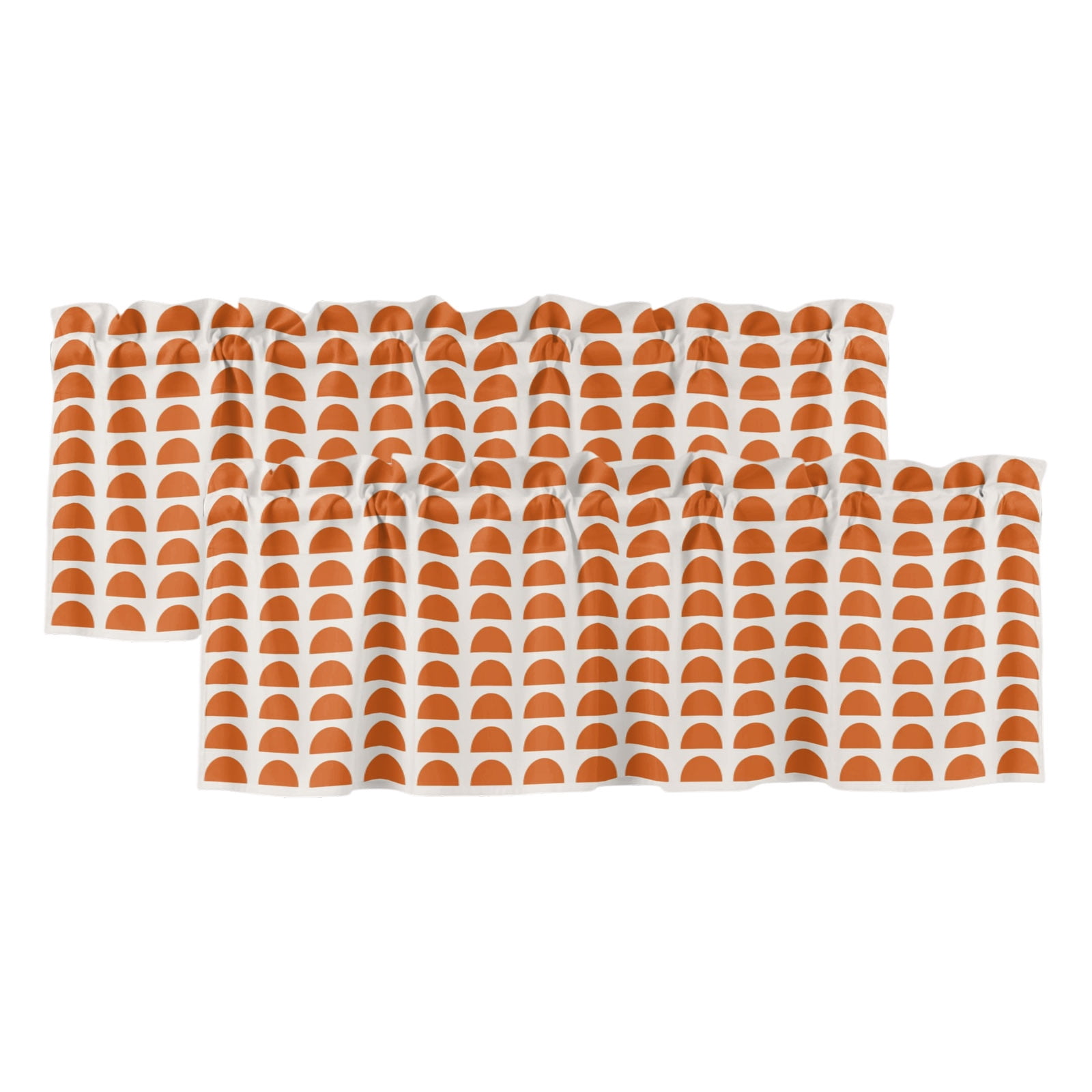 2 Pack Terracotta Semicircles Valance for Window Boho Layered Arcs ...
