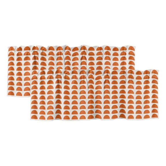 2 Pack Terracotta Semicircles Valance for Window Boho Layered Arcs ...