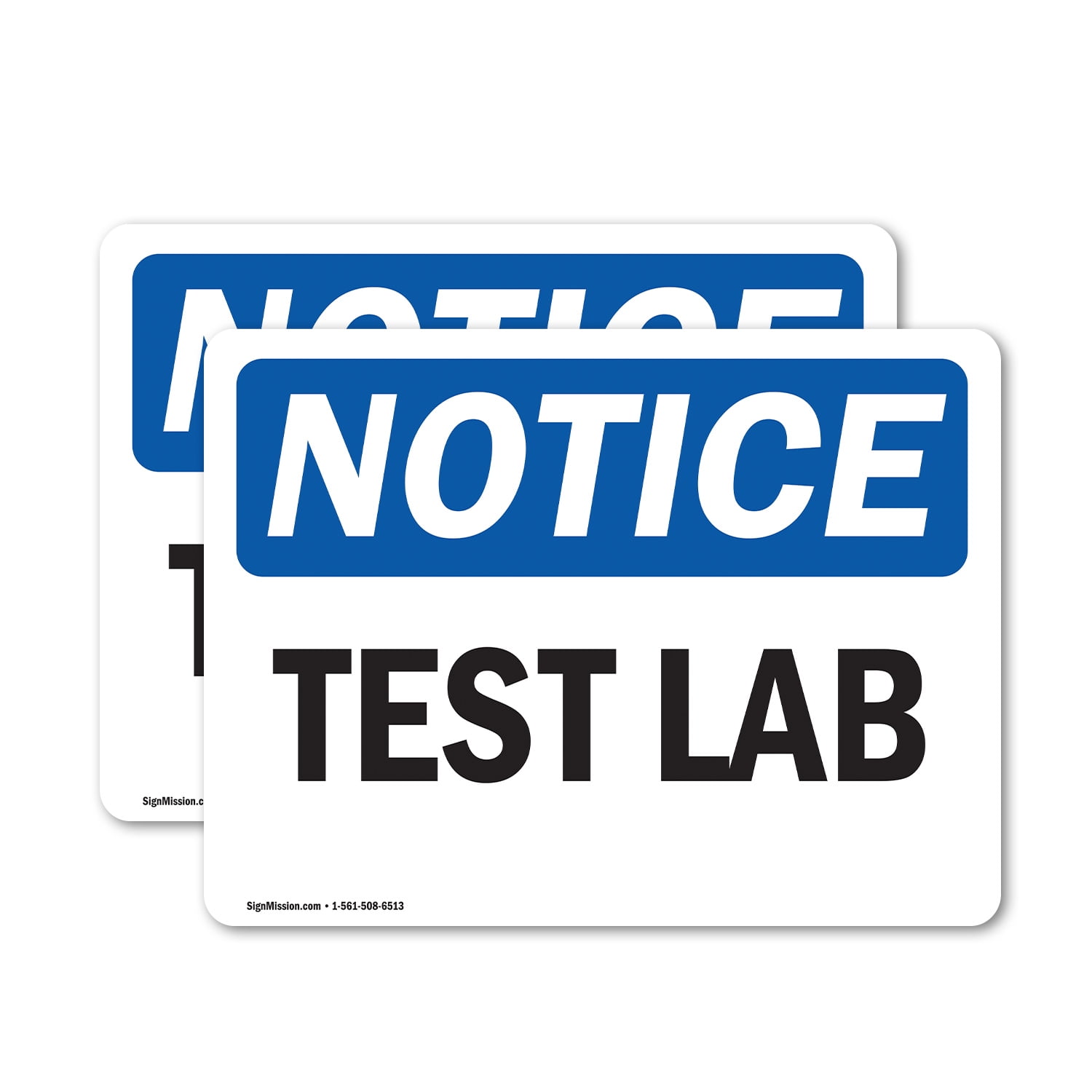 (2 Pack) Test Lab OSHA Notice Sign 14 Inch X 10 Inch Vinyl Label Decal ...