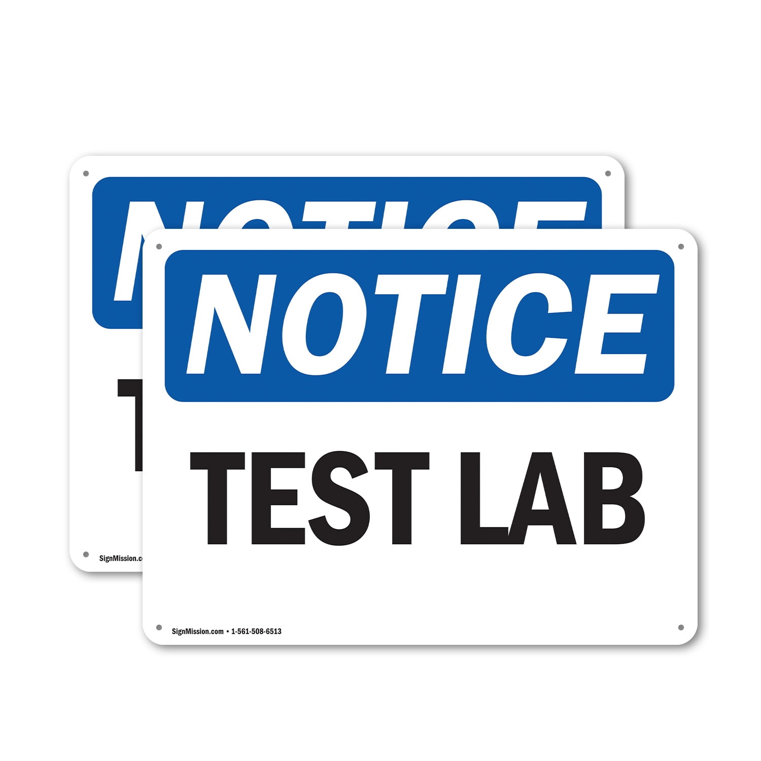 (2 Pack) Test Lab OSHA Notice Sign 24 Inch X 18 Inch Indoor / Outdoor ...