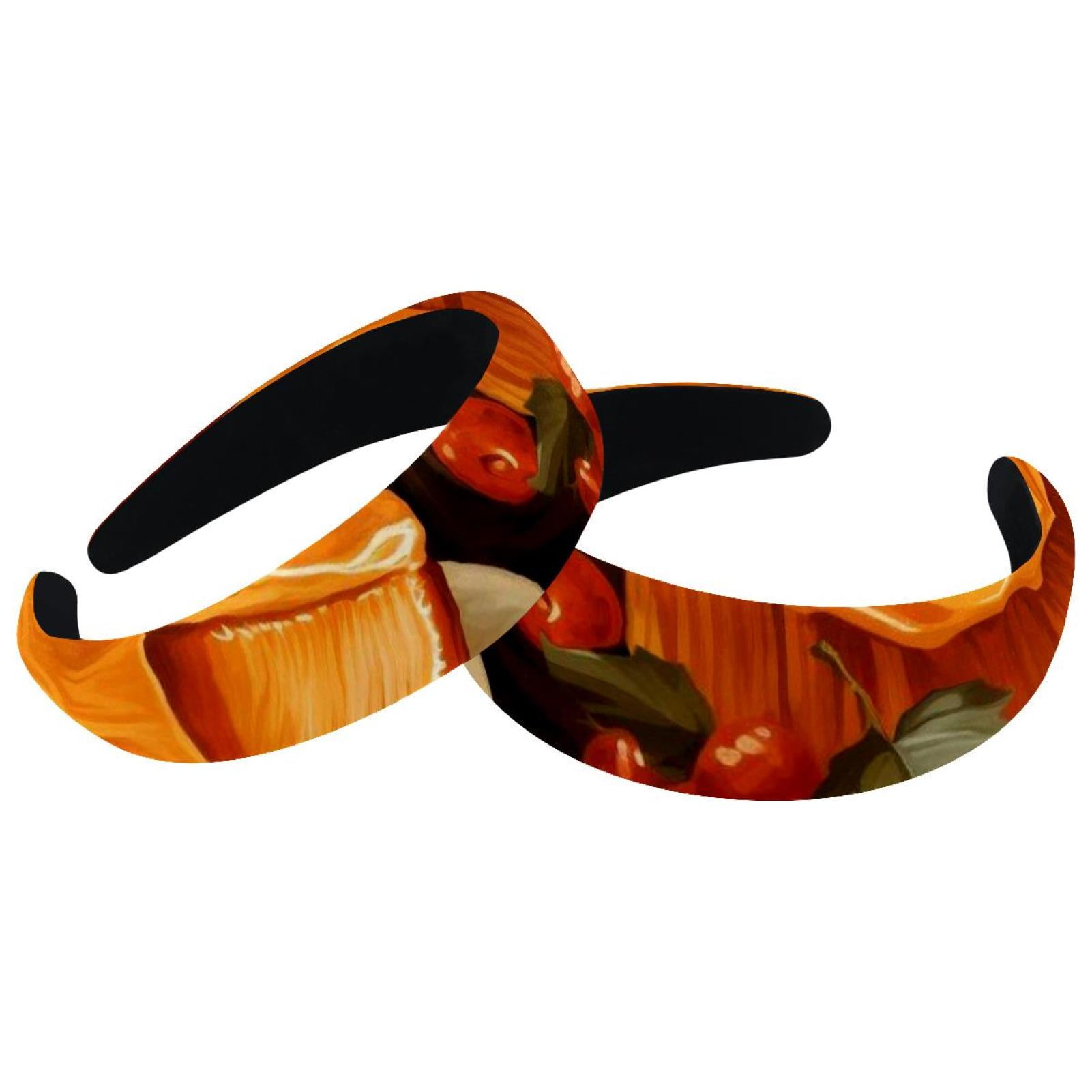 2 Pack Thanksgiving Pumpkin Headband for Women Girls - Head Band Wide ...