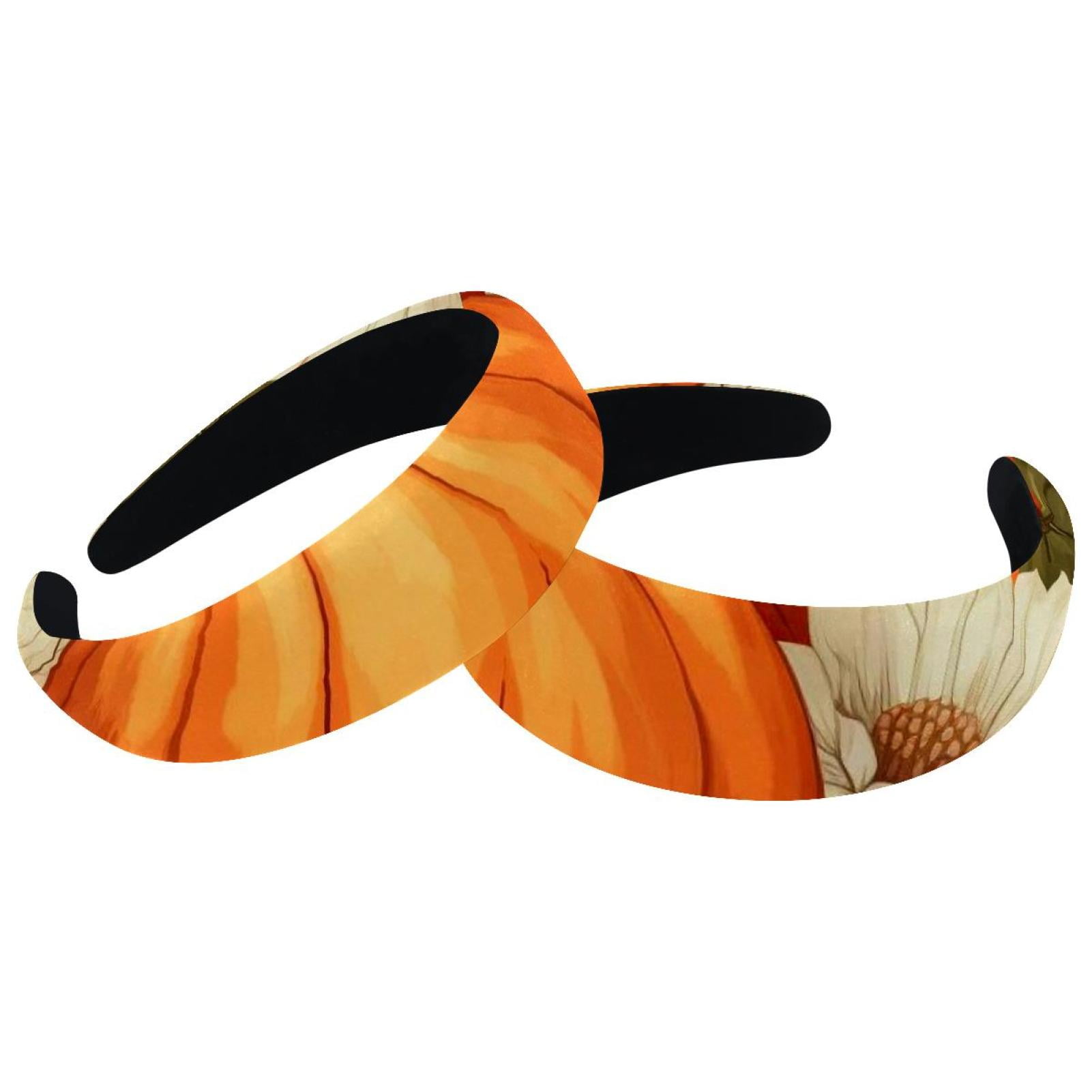 2 Pack Thanksgiving Pumpkin Headbands for Women Girls Wide Head Band ...