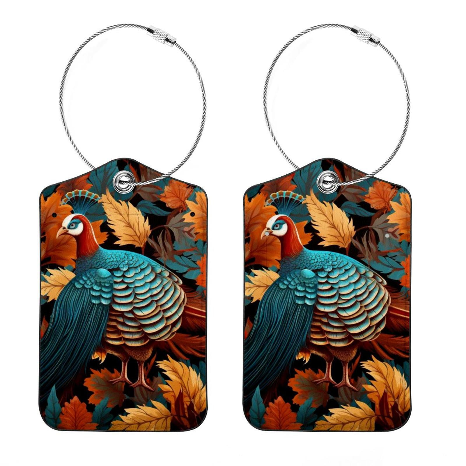 2 Pack of Thanksgiving Turkey Leaves Luggage Tags for Adults Teens ...