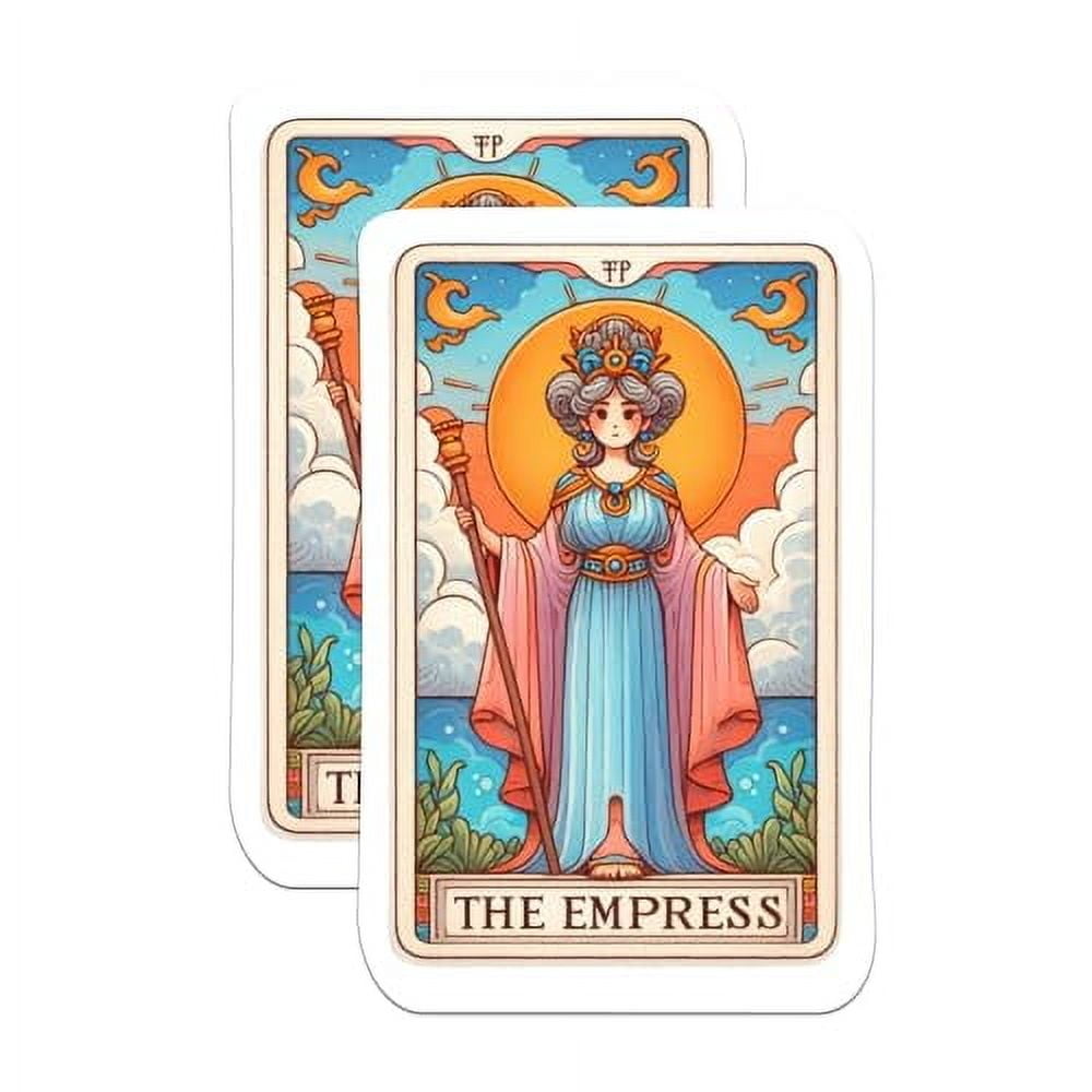 (2 Pack) The Empress Tarot Card Stickers - Mystical Tarot Card Decals ...
