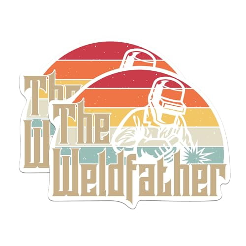(2 Pack) The Weldfather Sticker - Welder Welding Sticker - 5 Inches On ...