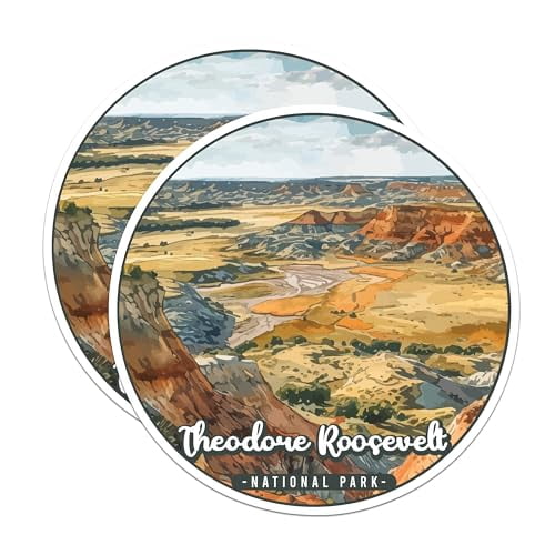 (2 Pack) Theodore Roosevelt National Park Bumper Sticker - US National ...