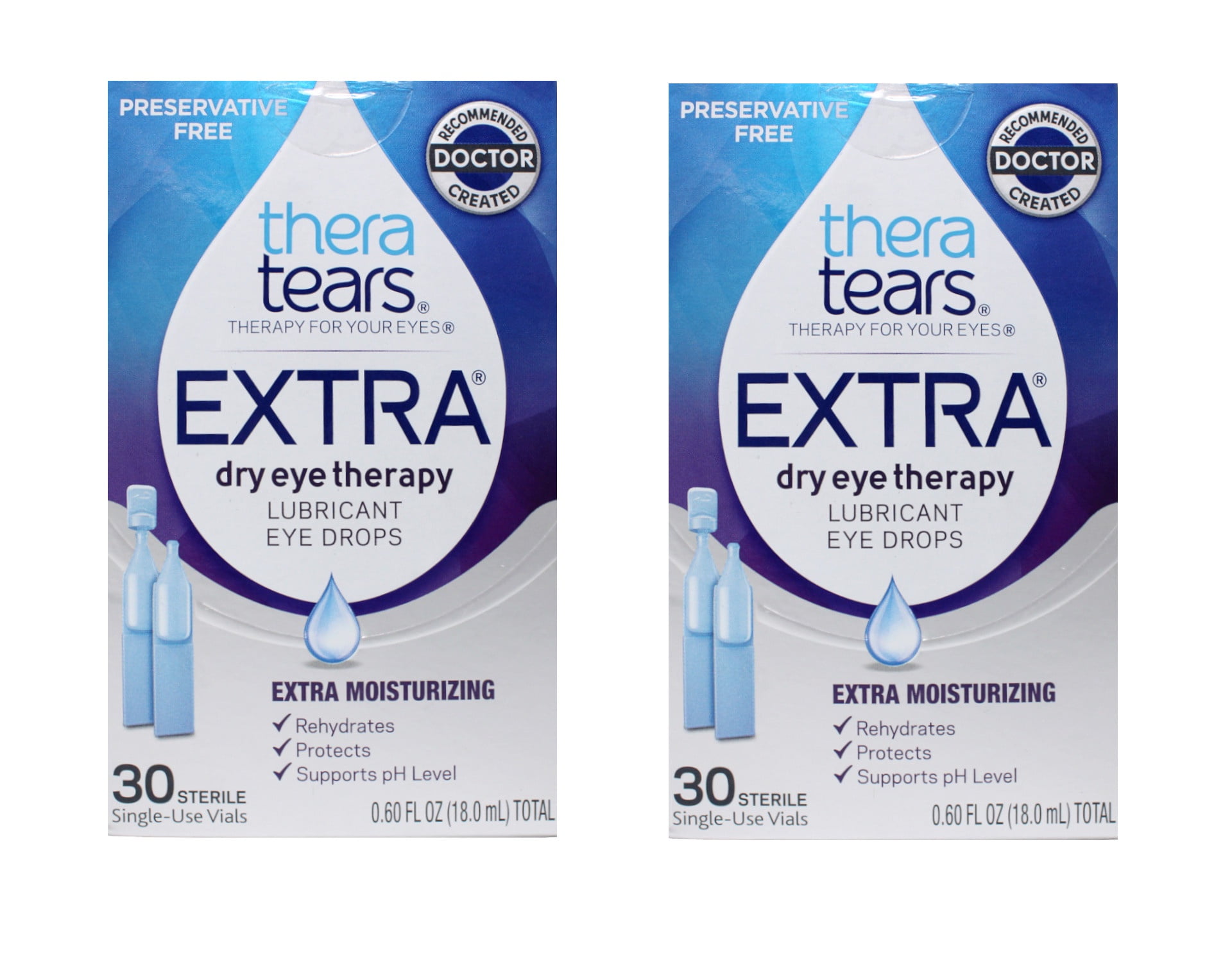 2 Pack - TheraTears Extra Dry Eye Therapy Lubricant Eye Drops ...