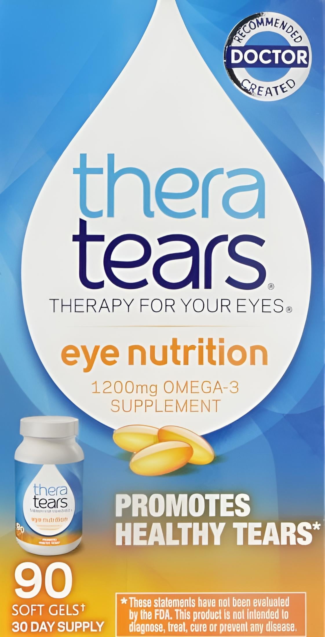 TheraTears Nutrition Dry Eye Relief Capsules, Omega-3 Supplement for ...