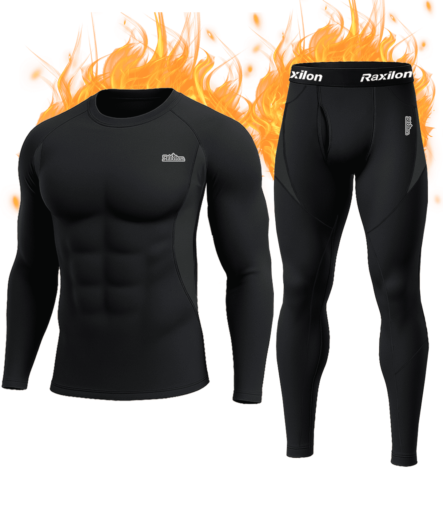Thermal Underwear Long Johns for Men Fleece Lined Base Layer Tops and ...