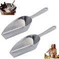 2 Pack Thickened Aluminum Food Ice Scoop Set, Heavy Duty Multi-Purpose ...