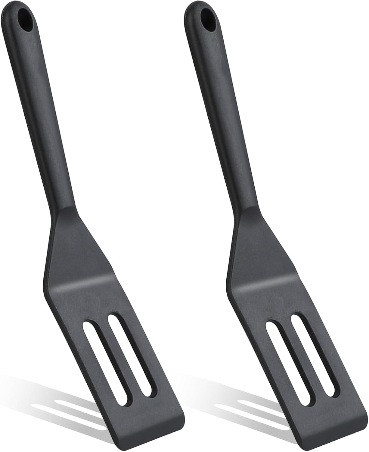 2 Pack Thin Egg Spatula Flipper 9.8 Inch Black Small Omelette Spatula ...