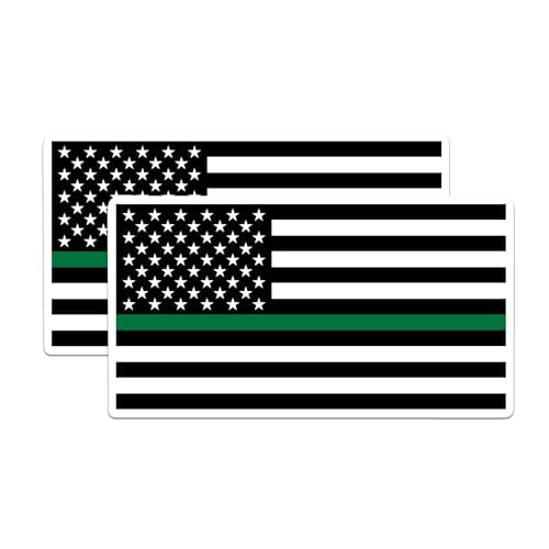 (2 Pack) Thin Green Line Sticker - Military Force - Federal Agents ...