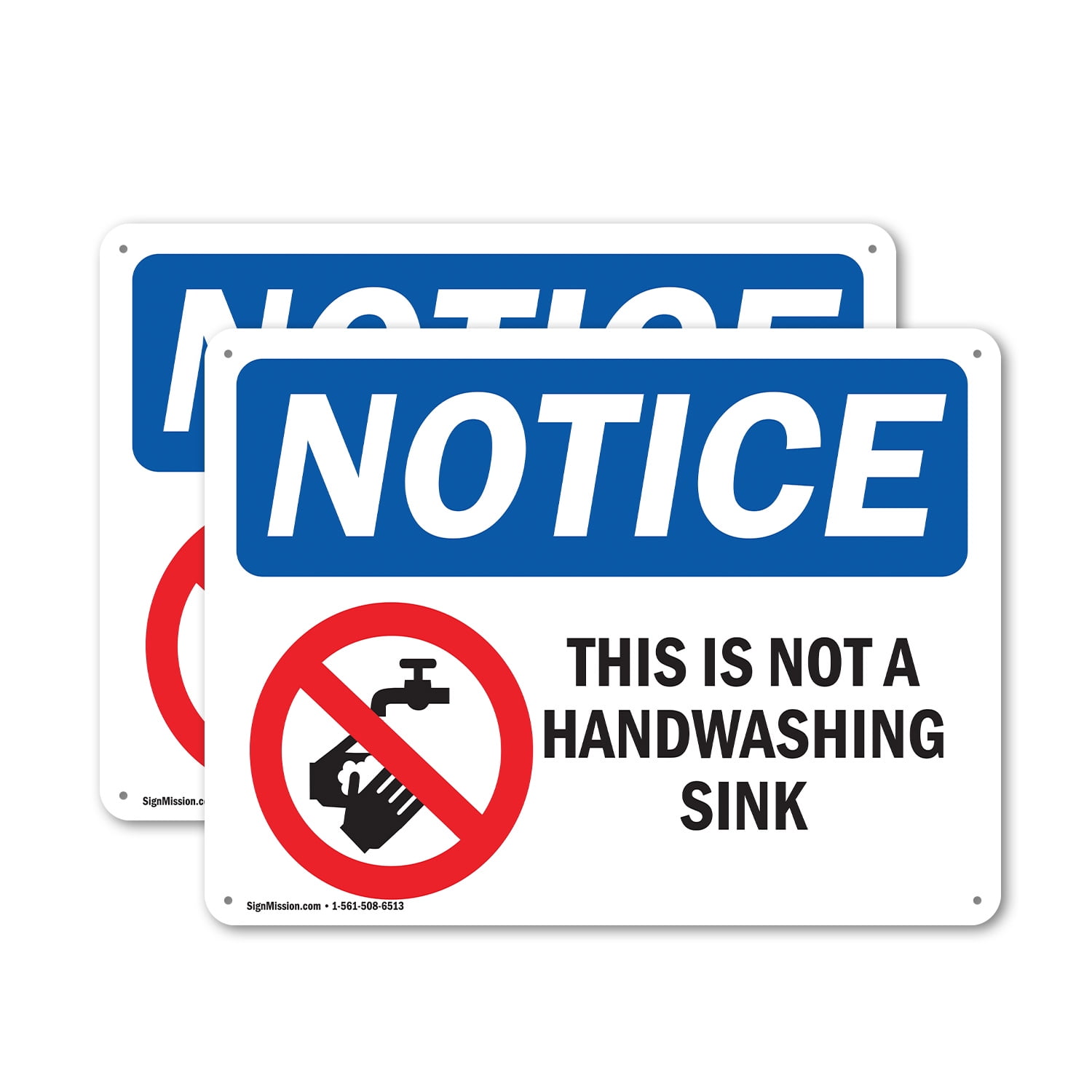 (2 Pack) This Is Not A Handwashing Sink OSHA Notice Sign 24 Inch X 18 ...