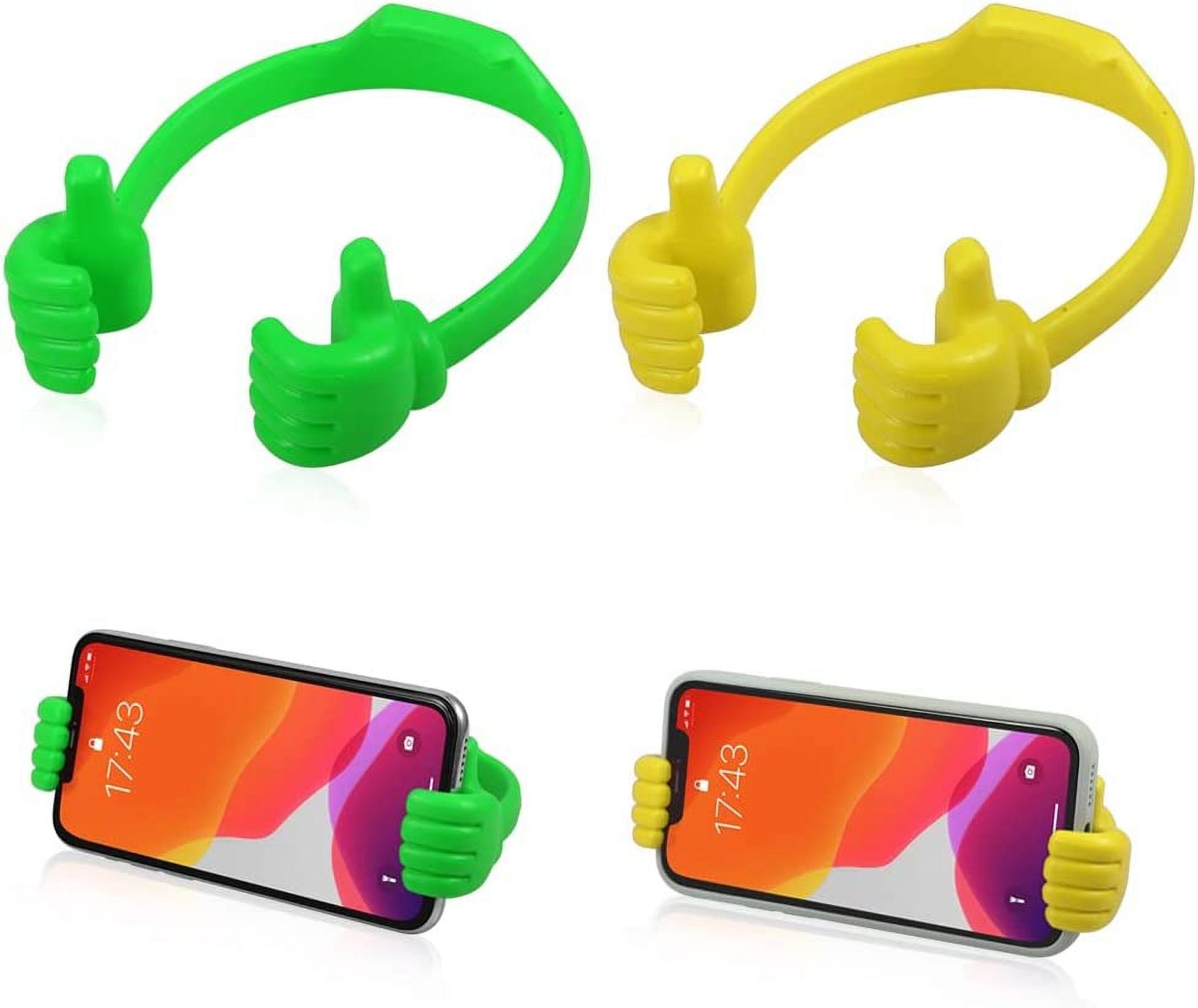 2 Pack Thumbs up Cell Phone Holder, Adjustable Silicone Tablet Stand ...