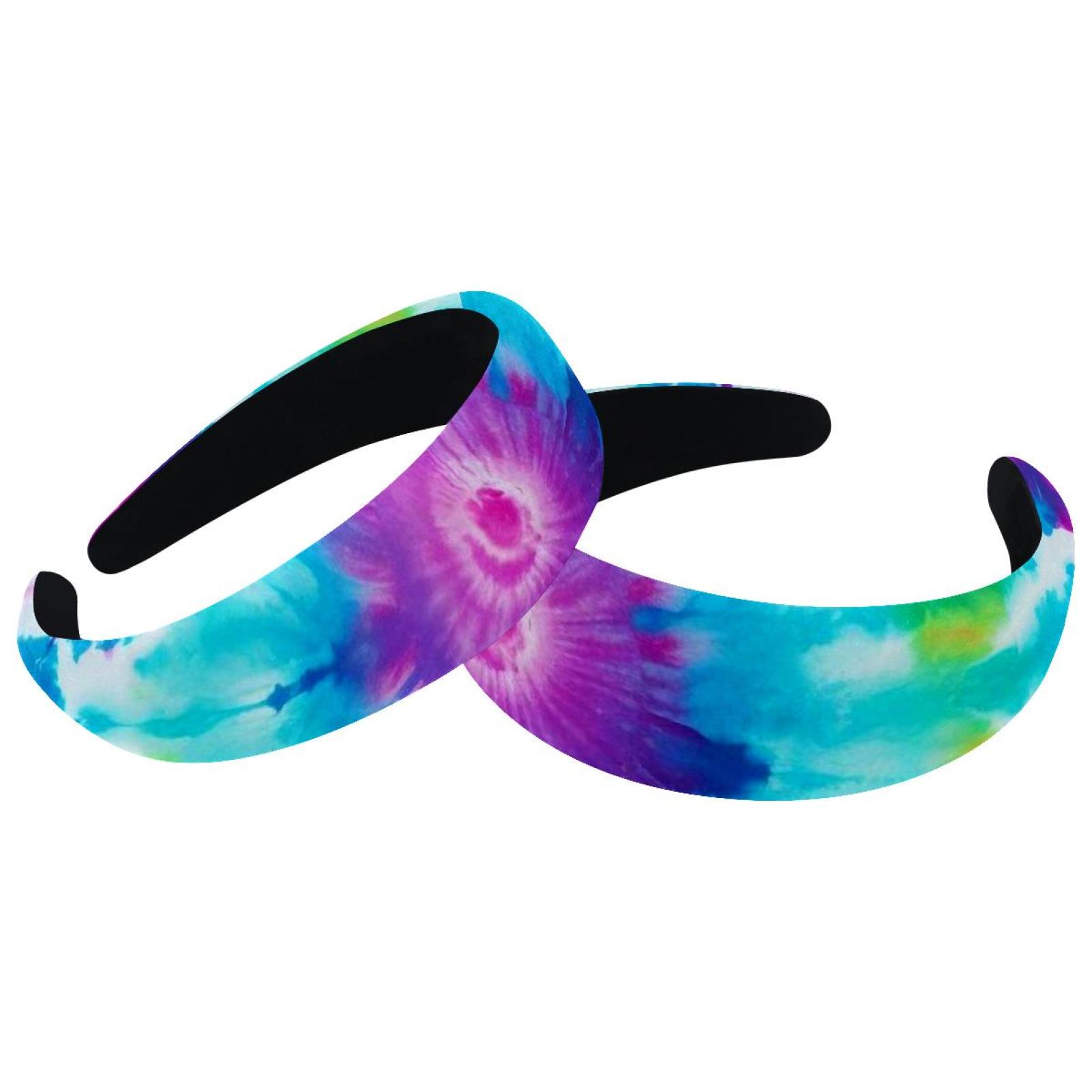 2 Pack Tie-Dye Headbands -Wide Fashion Head Bands for Women and Girls ...