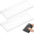 2 Pack Tilted Computer Keyboard Stand, Clear Acrylic Keyboard Tray ...