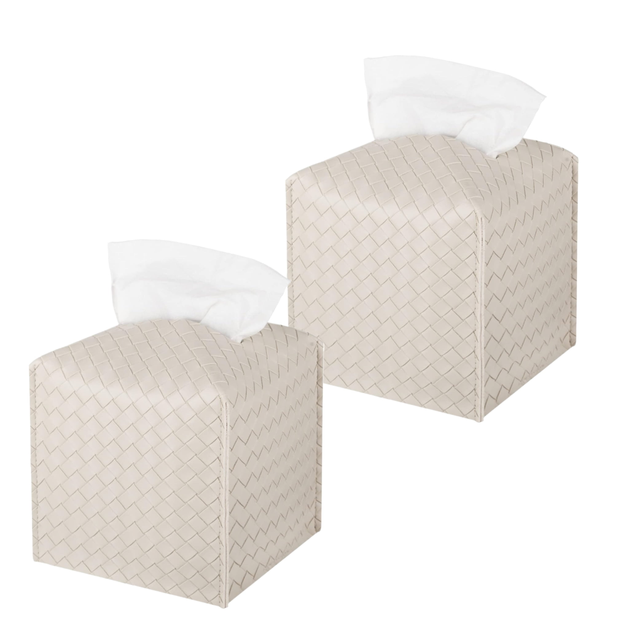 2 Pack Tissue Box Cover Square, 5.12''L x 5.12''W x 5.12''H Exquisite ...