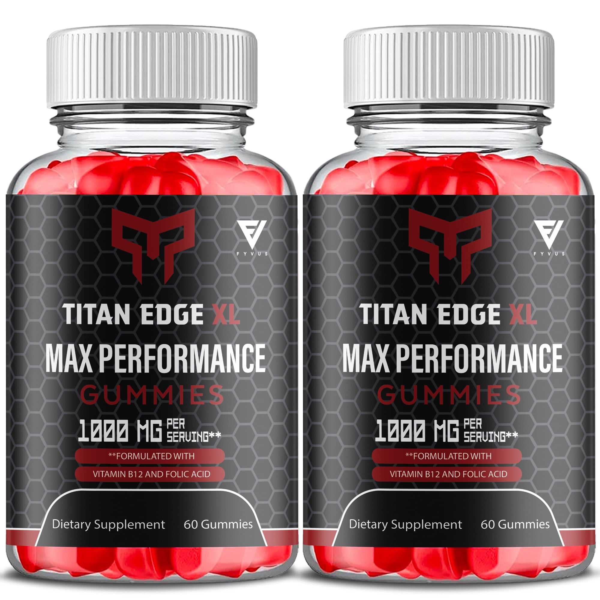 (2 Pack) Titan Edge XL Gummies TitanEdge XL Maximum Strength (120 ...