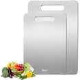 2 Pack Titanium Cutting Board- 100% Pure Titanium Cutting Boards For ...