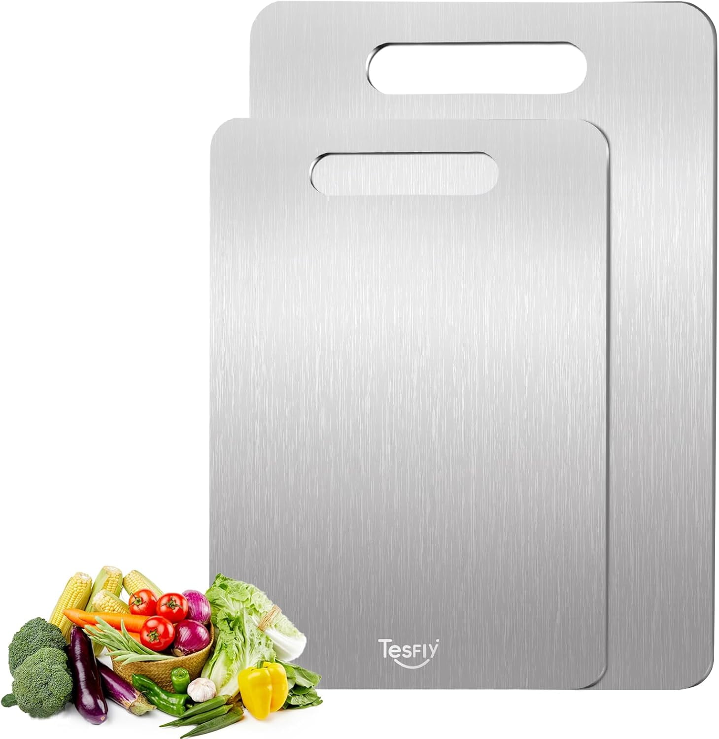 2 Pack Titanium Cutting Board-100% Pure Titanium Cutting Boards For ...