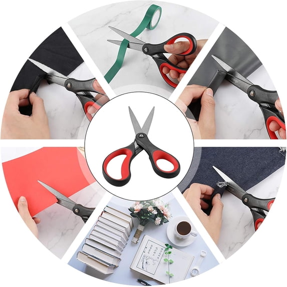 2 Pack Titanium Non-Stick Scissors, Professional Stainless Steel ...