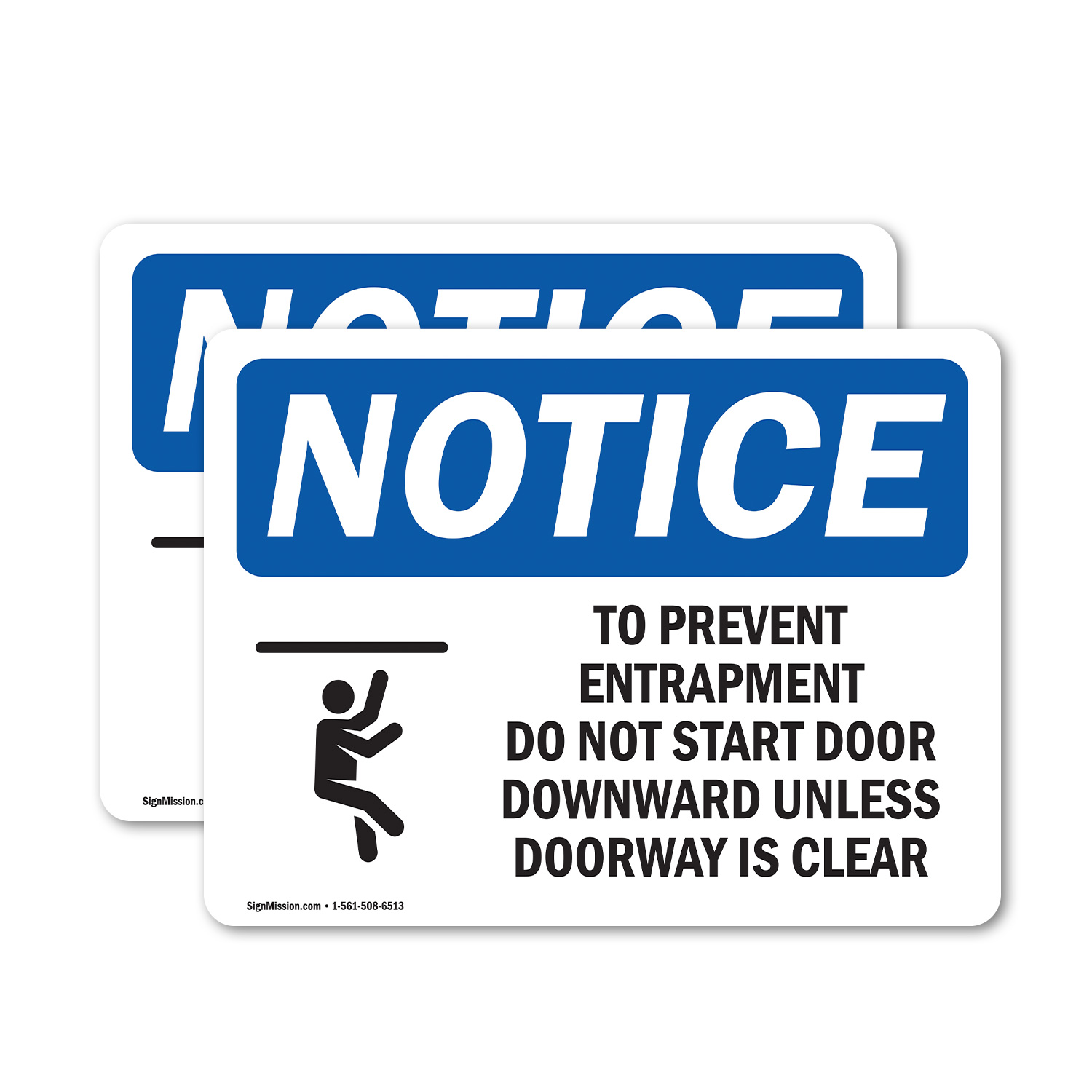 (2 Pack) To Prevent Entrapment Do Not Sign With Symbol OSHA Notice Sign ...