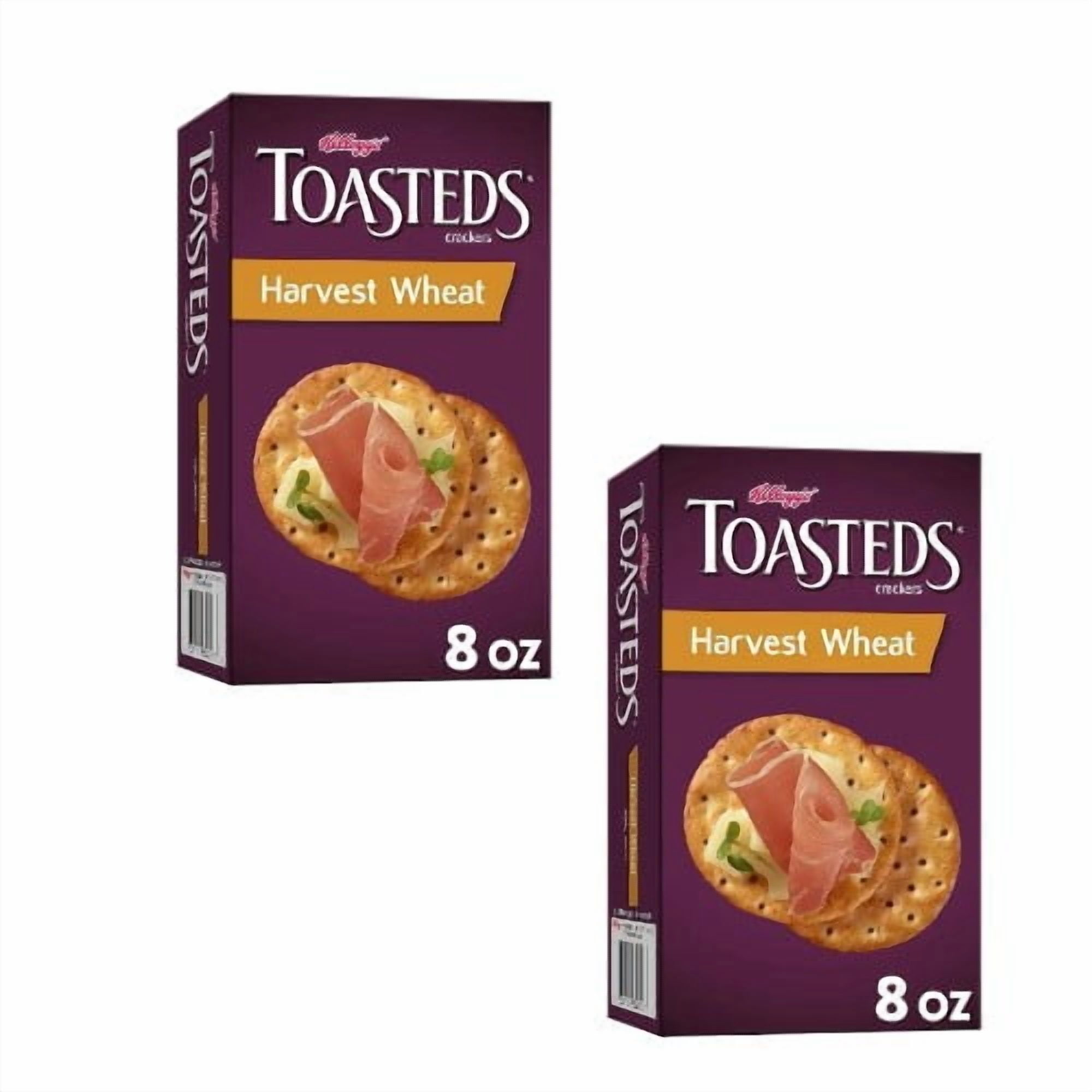 Toasteds Crackers, Harvest Wheat Flavor, Lightly Toasted, 2 Pack, 8 Oz ...