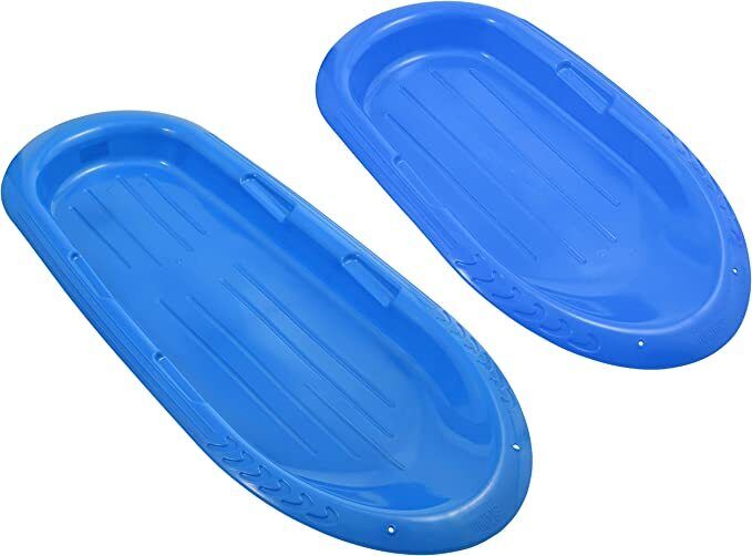 2 Pack Toboggan Snow Sleds for Kids and Adults, 36" and 48" Blue ...